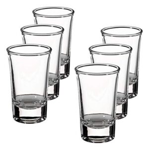 lillian rose set of 6 shot glasses, 6 count (pack of 1), clear