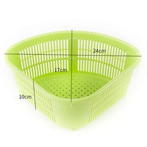 STRAW 1PC Triangle Kitchen Sink Fruit Washing Waste Draining Basket Plastic Storage Rack Multi Purpose Washing Bowl Sponge Drain Rack (Color : B)