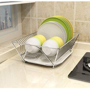 STRAW Single-layer Drain Bowl Rack,Rack Set Dish Drainer Drain Board and Utensil Holder Simple Easy to Use