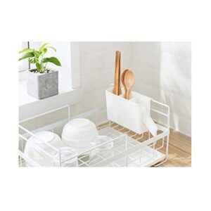 STRAW Drain Rack - Drainer, Dish Drainers Draining Kitchen Organizer Shelf Sink Drainer with Tray Drain Rack Cutlery Holder Glass Holder (Color : Black)