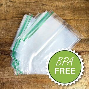 250 count - Gallon Double Zipper Reclosable Resealable Lock Seal Zip Bags, 2 mil, Food Safe, BPA Free, 10 9/16" X 10 3/4"