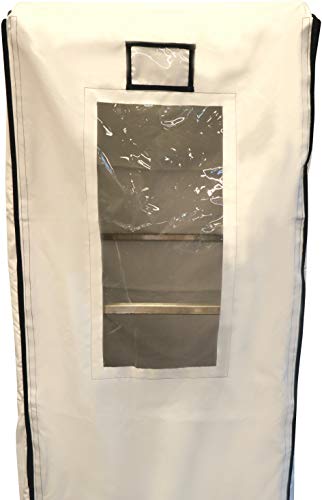 SHOPCraft Heavy Duty Bakery Double Rack Covers, Commercial Standard Rack Cover with Zipper or Velro Closure (Zipper)