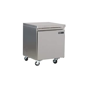 peak cold commercial under counter stainless steel freezer; 27" w