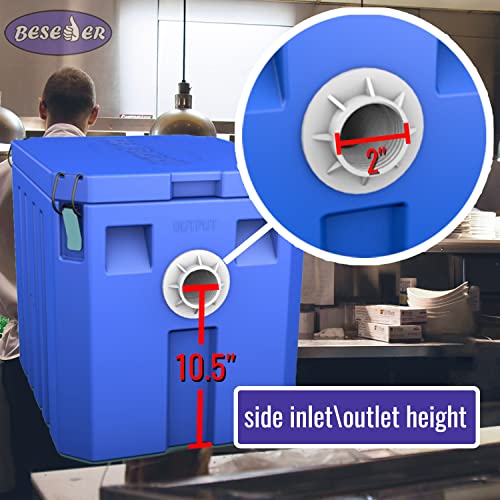 Commercial Grease Interceptor Trap 20 lb - Plastic Grease Trap Under Sink for Restaurant Cafe - Under Sink Grease Trap 10 GPM - Waste Water Oil-water Separator for Restaurant - Grease Trap plastic