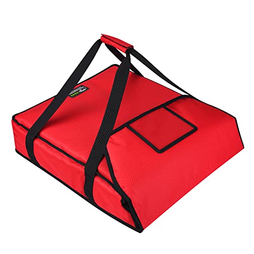 iceMi Pizza Bags for Delivery 22" X 22" X 5"Insulated Pizza Delivery Bag Moisture Free for Catering Food Delivery,Restaurant,Cookouts,Red