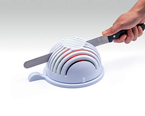 Innovative Living Salad Cutter Bowl, Upgraded Easy Salad Maker, Fast Fruit Vegetable Chopper for Fresh Veggies