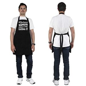 NewEleven Aprons For Men With Pockets - Birthday Gifts For Men, Dad, Husband, Grandpa, Uncle, Brother - Funny Apron For Dad, Husband, Grandpa, Uncle, Boyfriend - Cooking apron, Bbq apron, Grill Apron