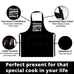 NewEleven Aprons For Men With Pockets - Birthday Gifts For Men, Dad, Husband, Grandpa, Uncle, Brother - Funny Apron For Dad, Husband, Grandpa, Uncle, Boyfriend - Cooking apron, Bbq apron, Grill Apron