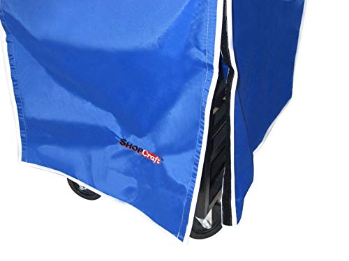 SHOPCraft Heavy Duty Bakery Single Rack Cover, Reusable Commercial Standard Rack Cover with Velcro Closure (Blue)