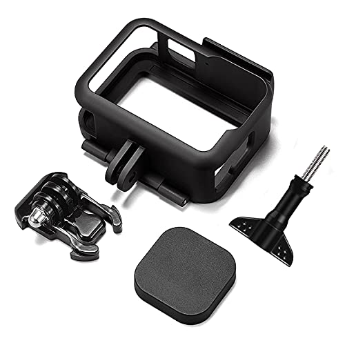 Protective Housing Case for GoPro Hero 11 10 9 Cage Skeleton Frame Holder Compatible with Go pro Hero9 Hero10 Shell Mod Cuadro Fit Go-pro Hero 11 Black with Lens Cap Cover Gopro11 9 Replacement Mount