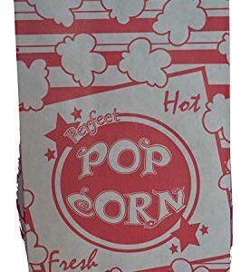 Concession Essentials Popcorn Bags-500 Popcorn Bags, 1 oz. (Pack of 500) Includes One Wooden Popcorn Scoop.