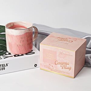 Hendson Housewarming Gifts for Women - First Home House Gifts For New Home Owner - Funny First Time House Warming Gift Ideas - Mother Homeowner - Pink Marble Mug Presents, 11.5oz Coffee Cup