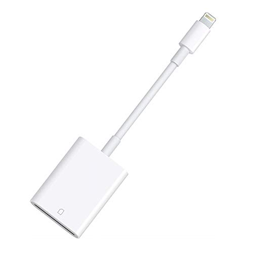 Apple MFi Certified Lightning to SD Card Camera Reader for iPhone iPad, Veetone SD Card Reader Memory Card Reader Trail Camera Viewer SD Card Adapter for iPhone 12/11/XS/XR/X/8/7/iPad, Plug and Play