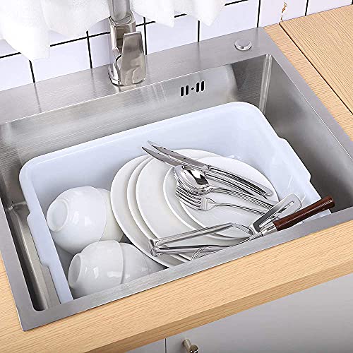 5-Pack Commercial Bus Tubs Box/Tote Box, White Plastic Storage Bin with Handles/Wash Basin Tub (8 Liter)