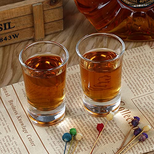 Crazystorey 40 Pack Heavy Base Shot Glasses, 1.4oz Whiskey Shot Glass Set Small Glass Cups for Liqueur Spirits Bar Party Favor Housewarming Gift