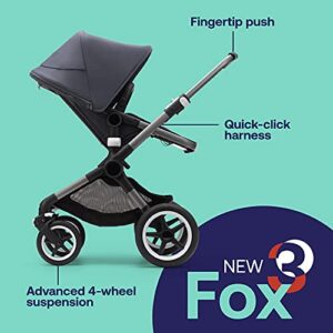 Bugaboo Fox 3 Complete Full-Size Stroller - The Most Advanced Comfort Stroller - Graphite/Grey Melange-Grey Melange