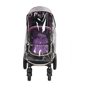 Stroller Rain Cover, Pram Rain Cover Waterproof Transparent Can Be Folded for Stroller for Baby