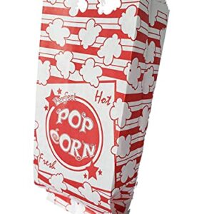 Concession Essentials Paper 1 Oz Printed Popcorn Bags. Pack of 125 Count Popcorn Bags