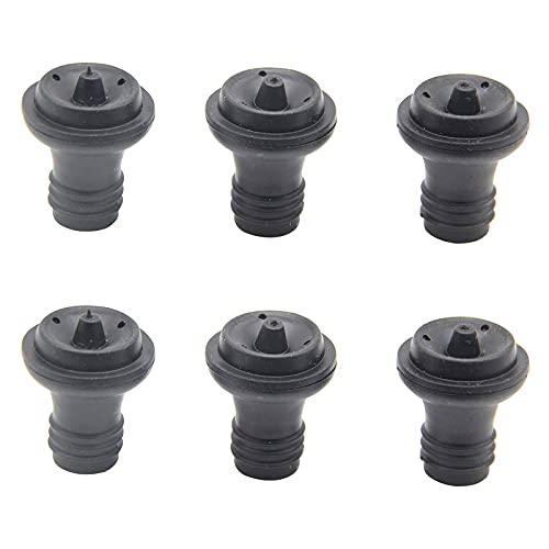 Wine Saver Vacuum Stoppers Pack of 6 Rubber Wine Stoppers, for Wine Saver Vacuum Pump Preserver, Bottle Rubber Corks to Preserve Wine Flavor Best Wine Air Vacuum Stoppers to Keep Wine Fresh