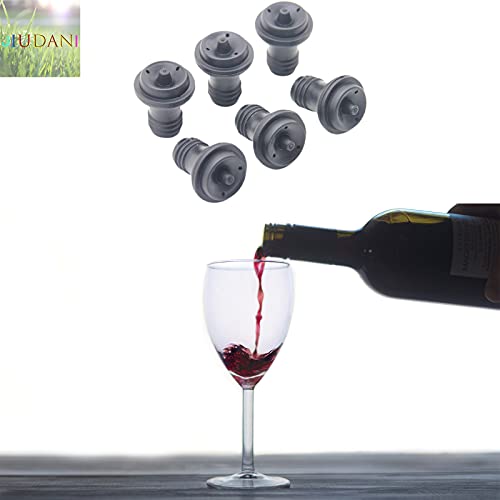 Wine Saver Vacuum Stoppers Pack of 6 Rubber Wine Stoppers, for Wine Saver Vacuum Pump Preserver, Bottle Rubber Corks to Preserve Wine Flavor Best Wine Air Vacuum Stoppers to Keep Wine Fresh