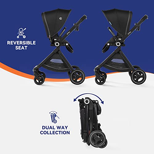 Baby Stroller, ELITTLE EMU Toddler Stroller with Reversible Seat, 0-36 Months Full-Size Stroller Convenient for Various Travel Venues or Vehicles Carrying-Dark