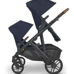 Vista V2 Stroller- NOA (Navy/Carbon/Saddle Leather) + Upper Adapters + RumbleSeat V2- NOA (Navy/Carbon/Saddle Leather)