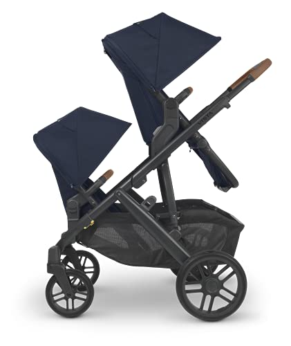 Vista V2 Stroller- NOA (Navy/Carbon/Saddle Leather) + Upper Adapters + RumbleSeat V2- NOA (Navy/Carbon/Saddle Leather)