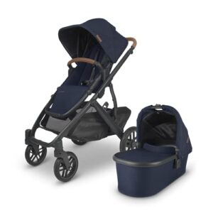 Vista V2 Stroller- NOA (Navy/Carbon/Saddle Leather) + Upper Adapters + RumbleSeat V2- NOA (Navy/Carbon/Saddle Leather)