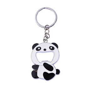 arfuka bottle opener keychain cute panda beer soda bottle opener keyring beverage bottle opener key ring, women men gift for christmas and birthday