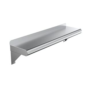 amgood 6" x 24" stainless steel wall shelf | metal shelving | garage, laundry, storage, utility room | restaurant, commercial kitchen | nsf