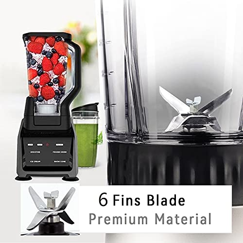 Ninja Blender Replacement Parts, 6 Fin Ninja Smoothie Blender Blade, Fit for 18 24 32oz Ninja Blender Cup, Extractor Bottom Blade Auto iQ BL450-70 BL451-70 BL454-70 BL455-70 BL480-70 BL480W-70