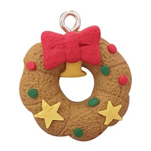 GUAngqi Christmas Tree Hanging Decorations Gingerbread Pendants for Window Fireplace,Light Yellow