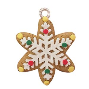 GUAngqi Christmas Tree Hanging Decorations Gingerbread Pendants for Window Fireplace,Light Yellow