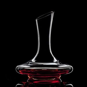 Wine Decanter,Red Wine Carafe,Wine Aerator,100% Hand Blown Lead-free Crystal Glass with Cleaning Beads,Wine Decanters and Carafes,Wine Gift with Luxury Packaging,Wine Accessories (1200ML)