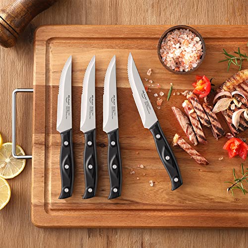 Mituer Steak Knives Steak Knife Set - Premium Stainless Steel Steak Knives set of 4