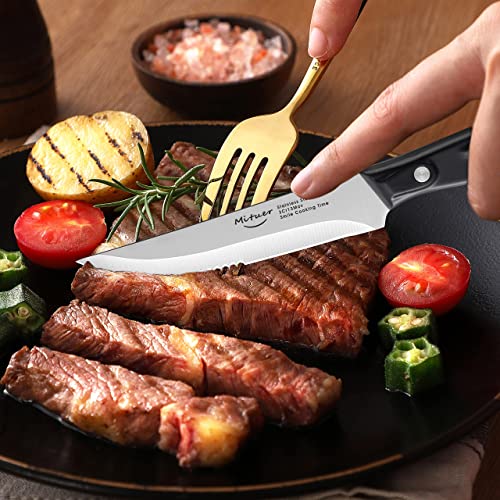 Mituer Steak Knives Steak Knife Set - Premium Stainless Steel Steak Knives set of 4