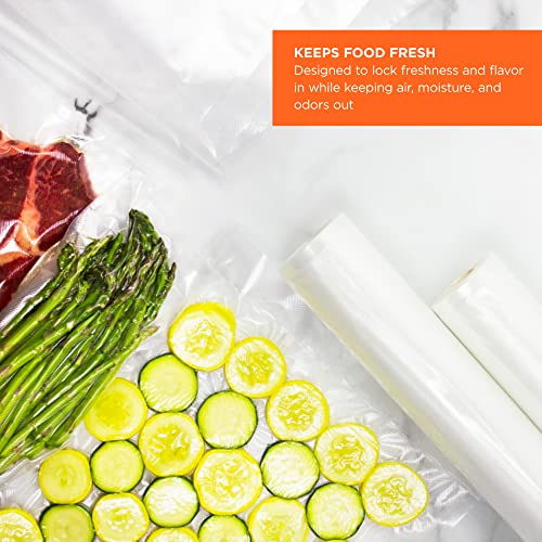 Black + Decker Vacuum Sealer Bags 8" x 20" Rolls, 2 Count, Use for Sous Vide or Meal Prep, BPA Free, Dishwasher Safe, Tear Resistant, Safe to Microwave, Boil, or Freeze