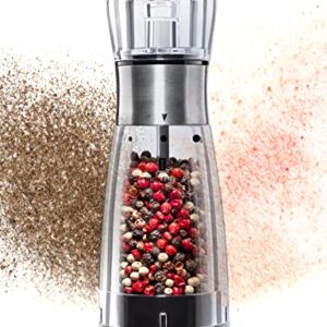 Pepper Grinder or Salt Mill Set Grind Smoothly-Adjustable Coarseness Refillable Pepper Mill Grinder Easy To Clean TREBLEWIND