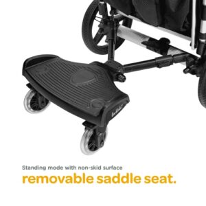 Larktale 2-in-1 Ride-Along Stroller Board | Universal Stroller Board with Sitting and Standing Configurations | Extra Space for an Extra Kid on your Stroller | Fits Most Single and Double Strollers