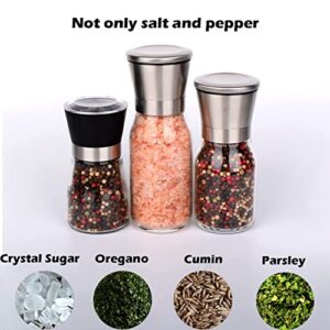 ErrandsHelper Salt and Pepper Grinder Set Spice Mill Refillable Grinders (2.5 inches x 5.1 inches)