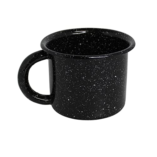 Mirro 12oz Traditional Vintage Black Speckled Enamel on Steel Mug, (MIR-1071