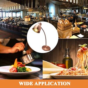 Freestanding Food Heat Lamp with 250w Bulb Food Warmer Light Heating Food Lamps for Buffet Restaurant Home Catering (Copper(Single Head))