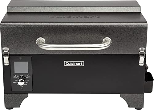 Cuisinart CPG-256 Portable Wood Pellet Grill and Smoker, Black and Dark Gray