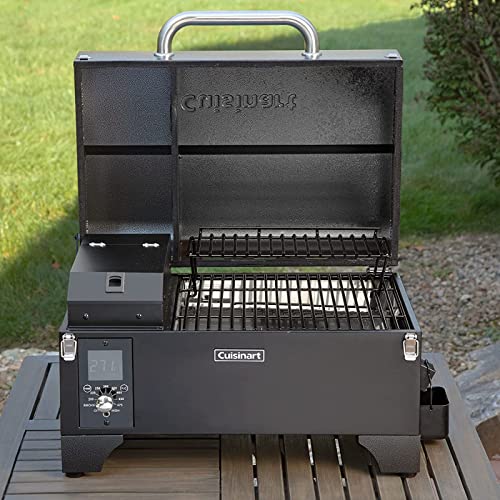 Cuisinart CPG-256 Portable Wood Pellet Grill and Smoker, Black and Dark Gray