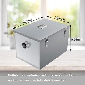 8 lbs Commercial Grease Trap for Home Restaurants Under Sink, Stainless Steel Interceptor