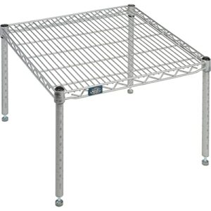 nexelate silver epoxy wire dunnage rack, 24"w x 24"d x 14"h