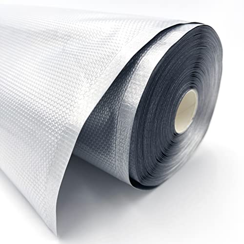 FoodVacBags 8" X 50' Metallic & Clear Embossed Vacuum Seal Roll Bag, Commercial Grade, Make Own Size, Food Storage, Display