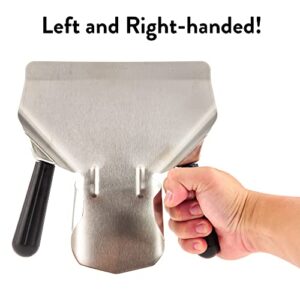 Universal Popcorn Scoop - Left and Right-Handed Easy Fill Serving Tool - Bags, Buckets, and Boxes - Snacks, Candy, Dessert, Food, Ice and Dry Goods - Movie Theatres and Popcorn Machines