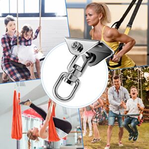 Morzejar 360°Rotating Hammock Hanging Kit - Heavy Duty Hanging Hooks for Swing Hanging Hook kit Stainless Steel 1000 lb Loading Hammock Hooks for Trapeze, Yoga, Boxing Bag, Hammock Chair, Porch