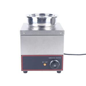 150w commercial hot fudge warmer, countertop food warmer/buffet soup pot for melt chocolate, hot fudge, caramel, cheese temperature: 30-110 ℃ / 86-230 ℉ (us stock)